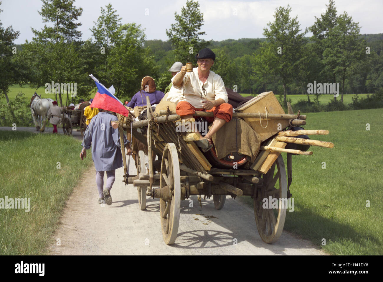 Germany, Baden-Wurttemberg, Maulbronn, campaign "The baggage train ...