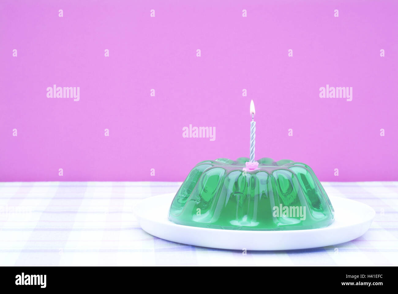 Table, plates, jello, green, candle Kitchen table, dining table ...
