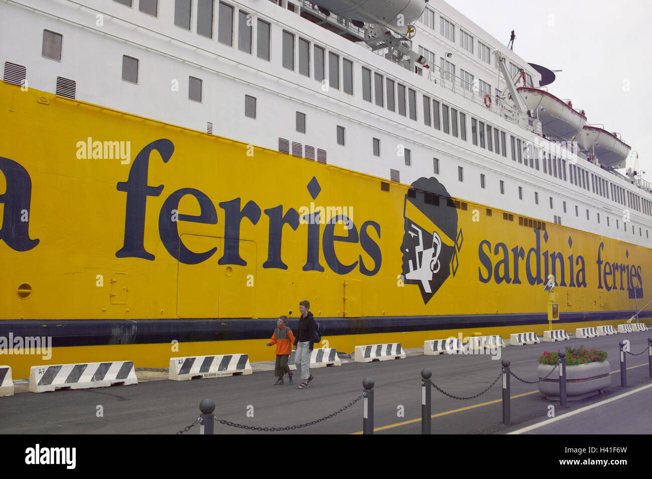 Harbour, Mediterranean ferry, Corsica, Sardinia, detail, the ...