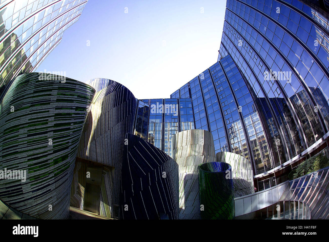 France, Paris, part town La Defense, reflector facades, detail, Europe ...