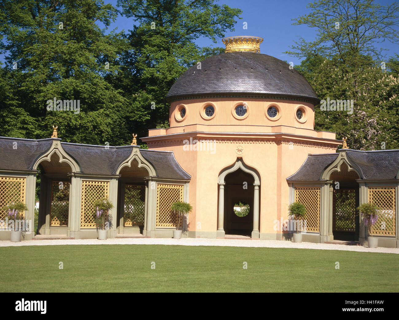 Germany, Baden-Wurttemberg, Schwetzingen, castle grounds, mosque ...