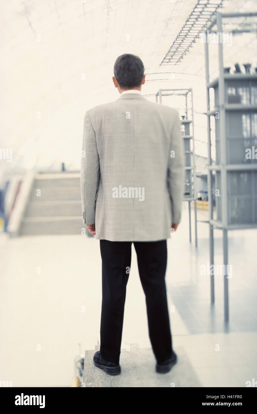 Businessman, stage, overview, back view, business, man, manager ...