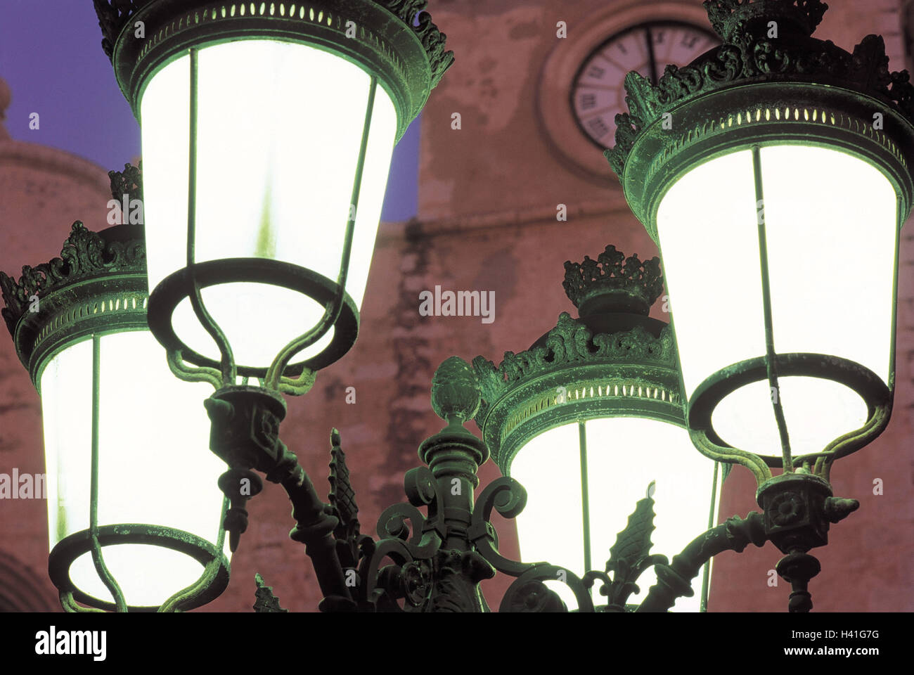 Streetlamp, detail, twilight Illumination, streetlighting, streetlight ...