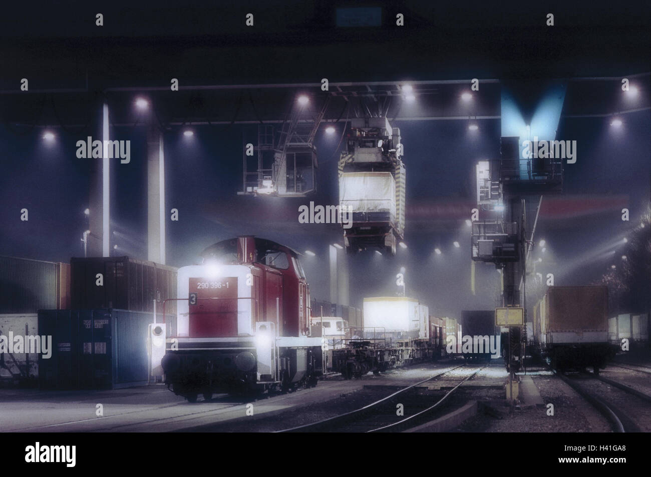 Container terminal, loading engine, transport, logistics economy ... Container terminal, loading engine, transport, logistics economy ...