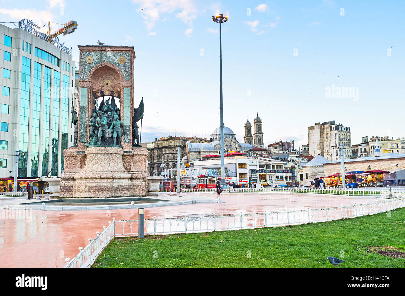 The Republic Monument is a notable landmark, located at Taksim Square ...