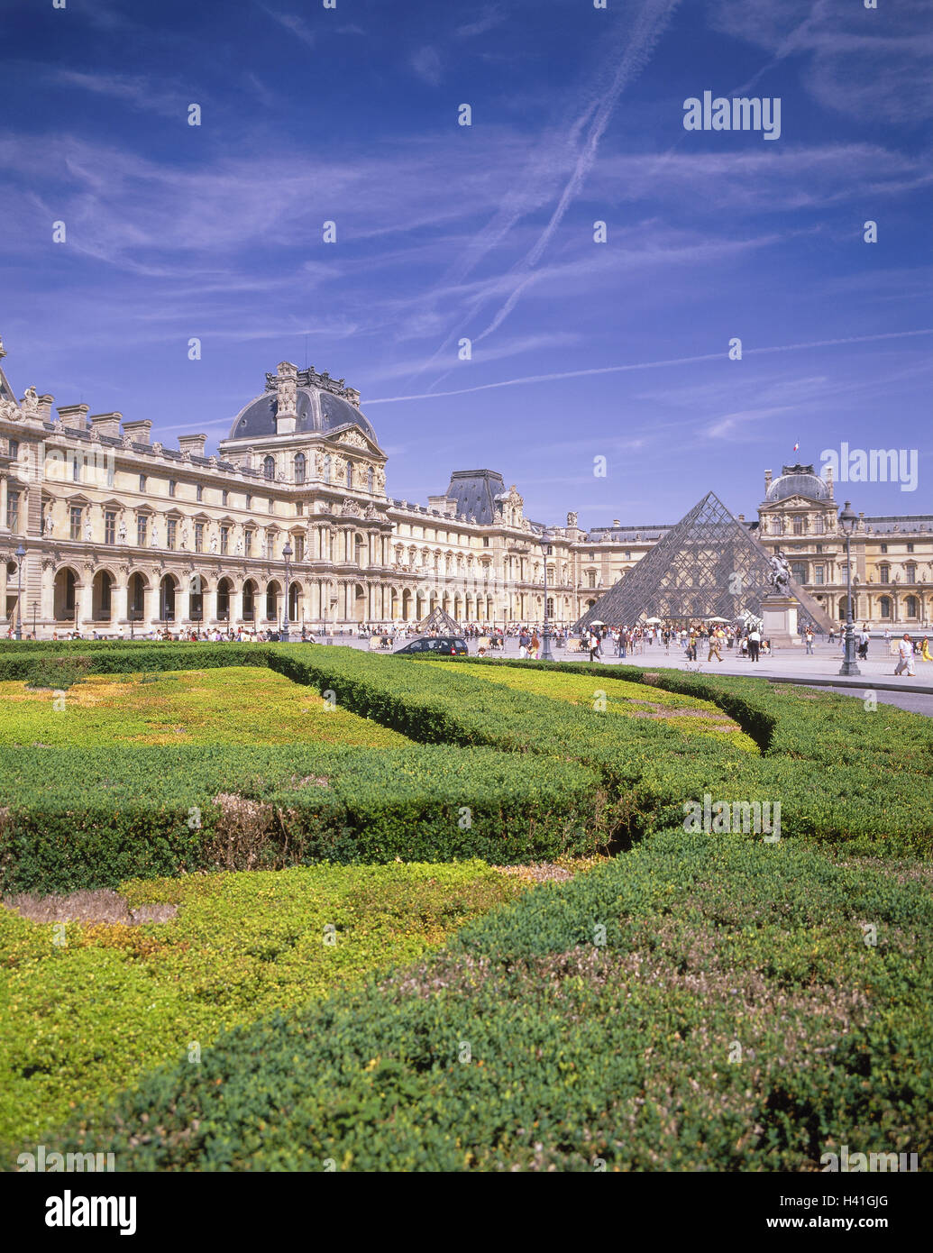 France, Paris, Cour Napoleon, Musee, you Louvre, glass pyramid, Europe ...