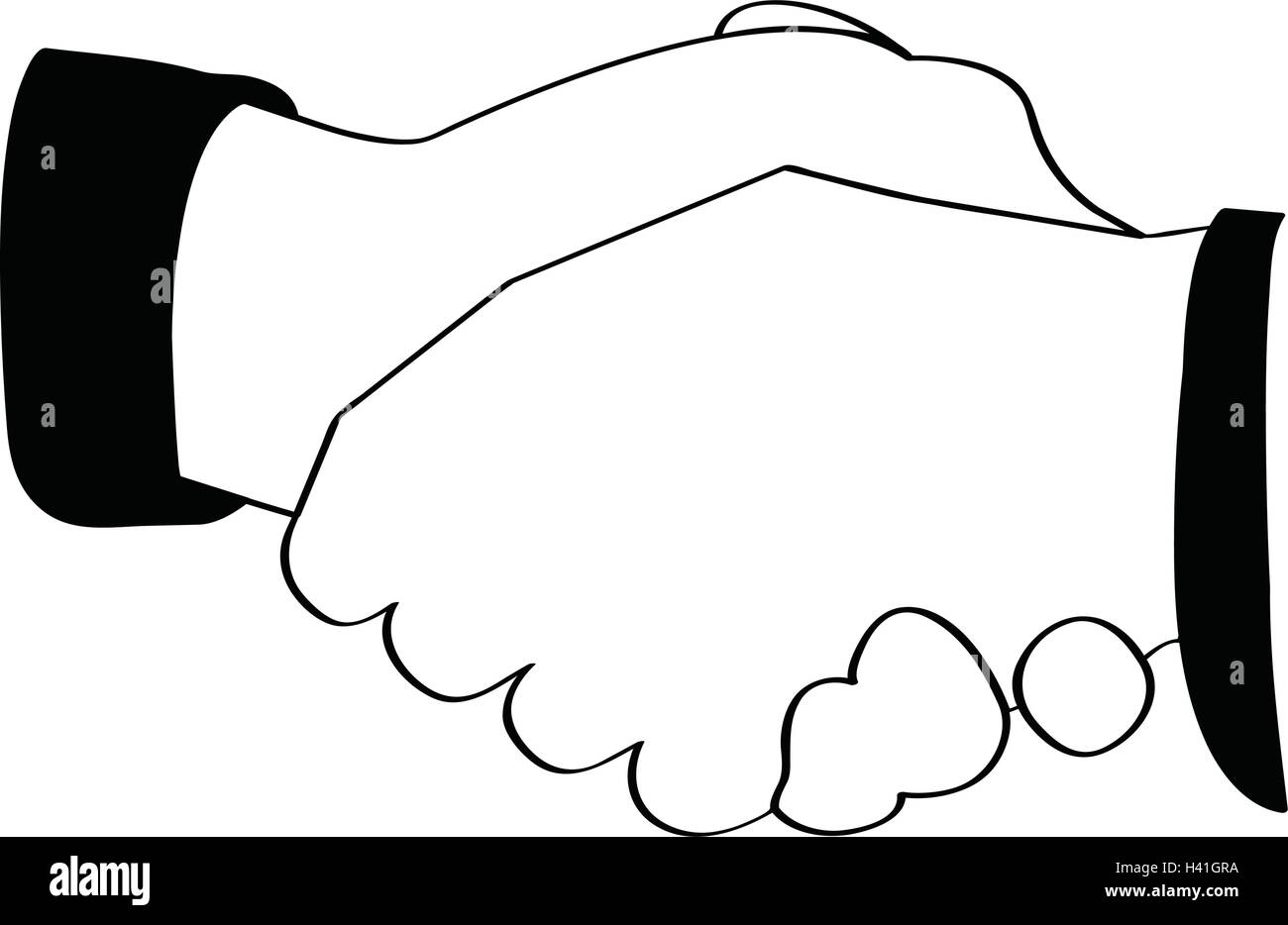 Isolated sketch of a handshaking, Business Vector illustration Stock ...