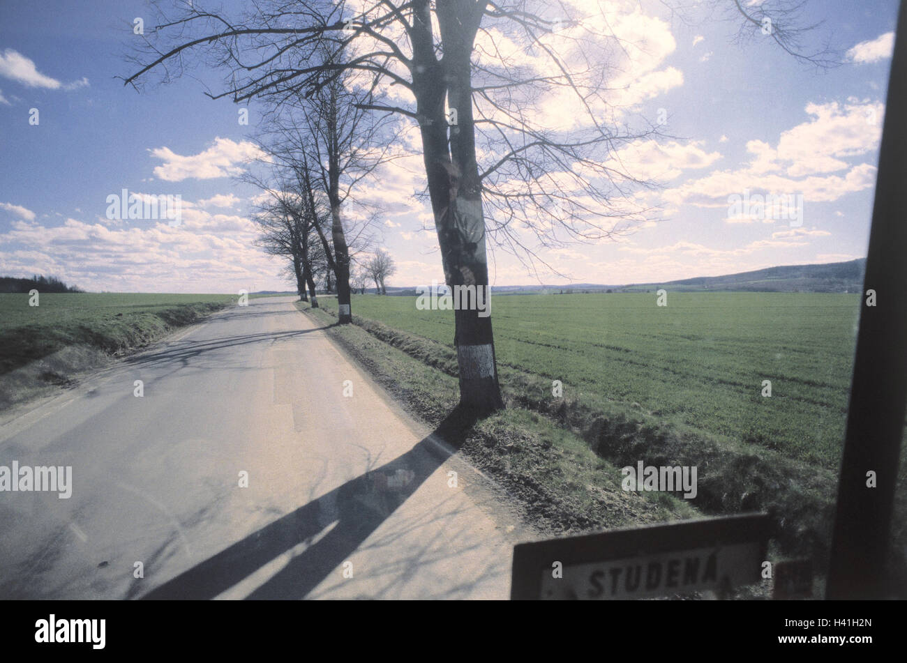 Czech Republic, Jihlava, field scenery, street, Europe, Czechia ...