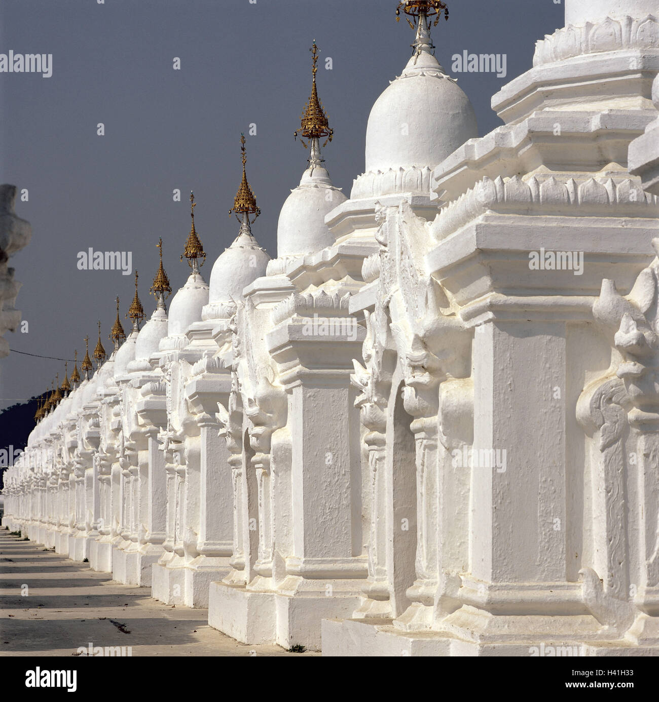 Myanmar, Mandalay, Kuthodaw pagoda, detail, Asia, Indochina, Burma ...