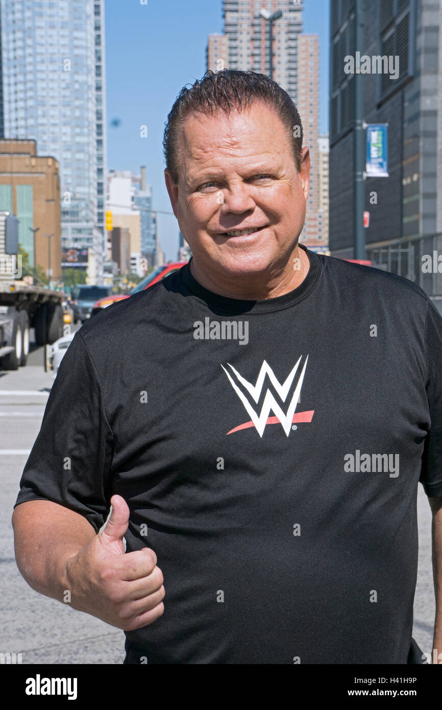 Wrestler and commentator Jerry "The King" Lawler outside of COMICON ...