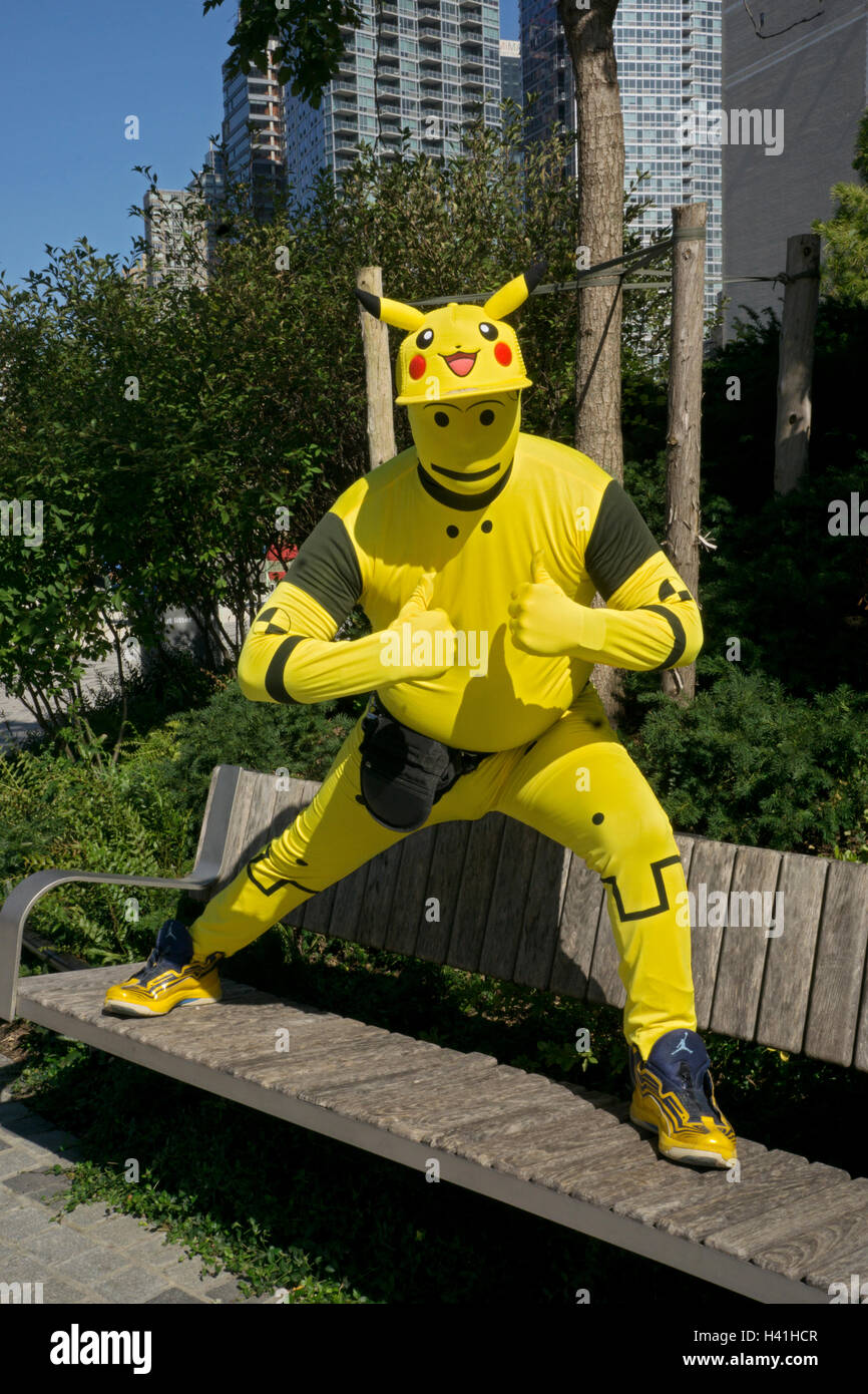 A 34 year old young man dressed as Pokemon at the 20166 COMICON in ...