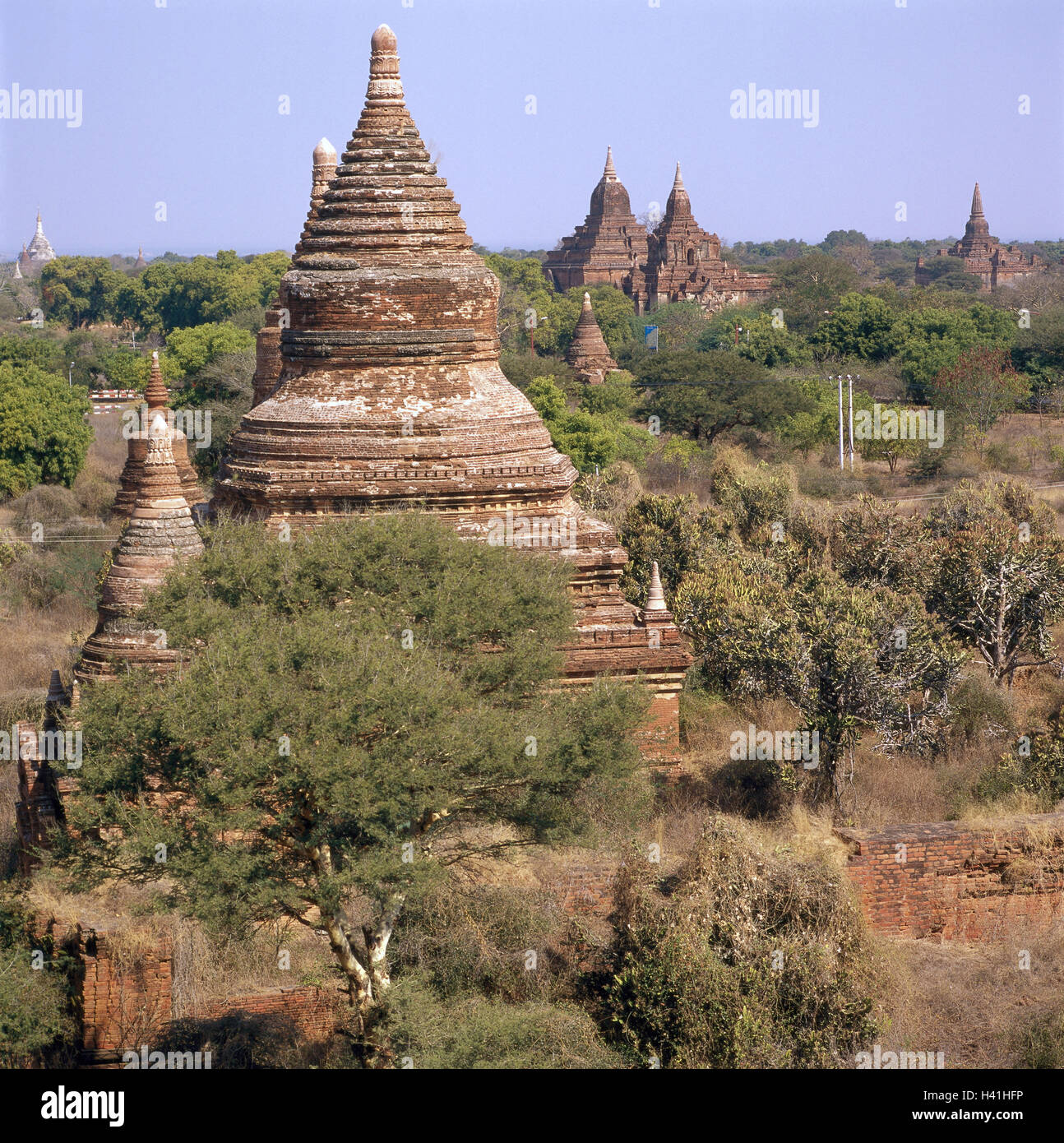 Myanmar, Bagan, scenery, temple attachments, Asia, Indochina, Burma ...