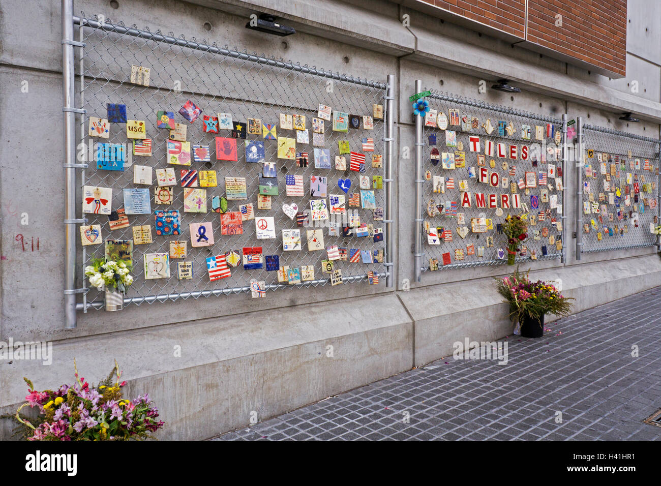 911 memorial tiles hi-res stock photography and images - Alamy