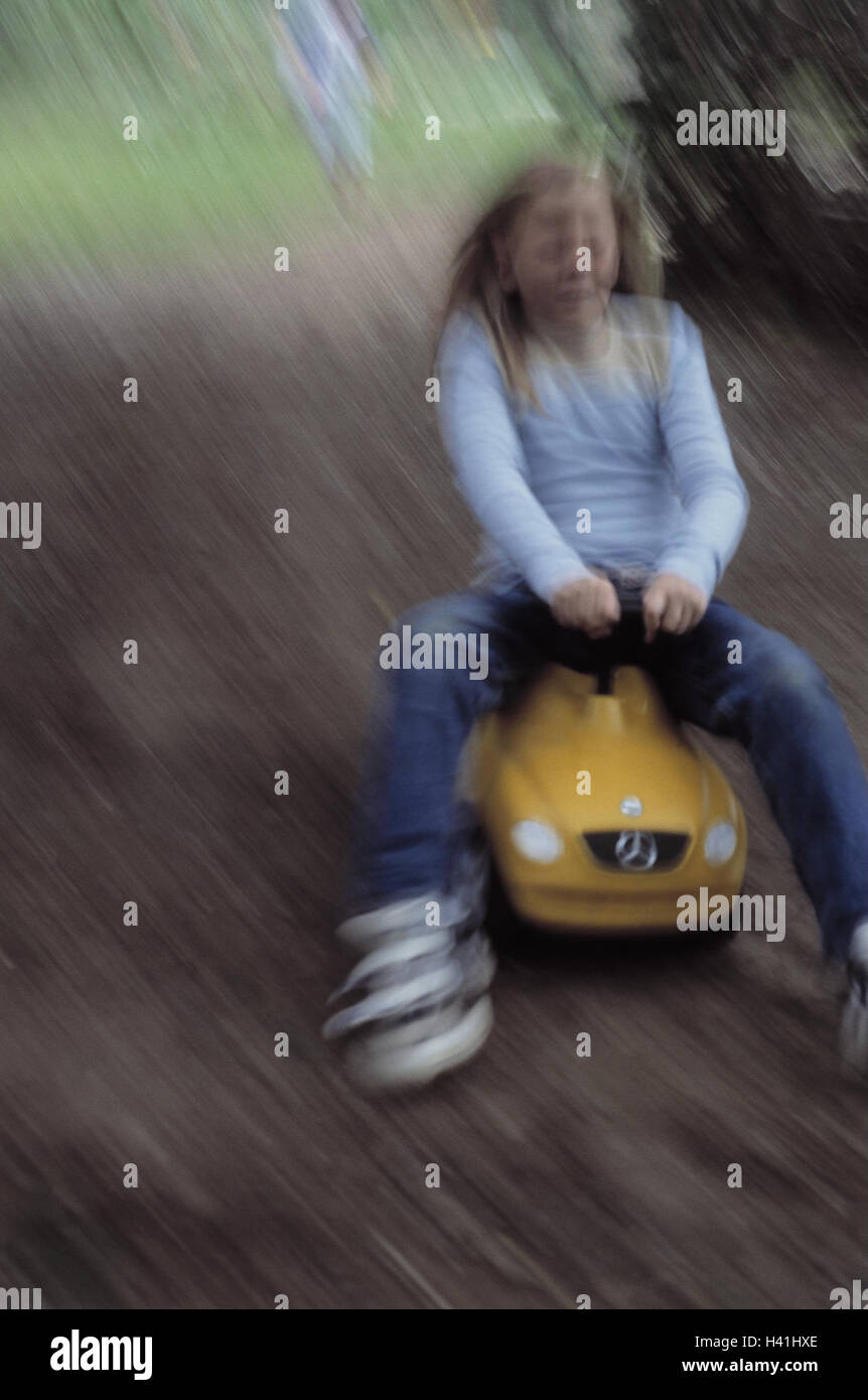 Girls, Bobby's coach, go, blur, outside, child, 7 years, happy ...