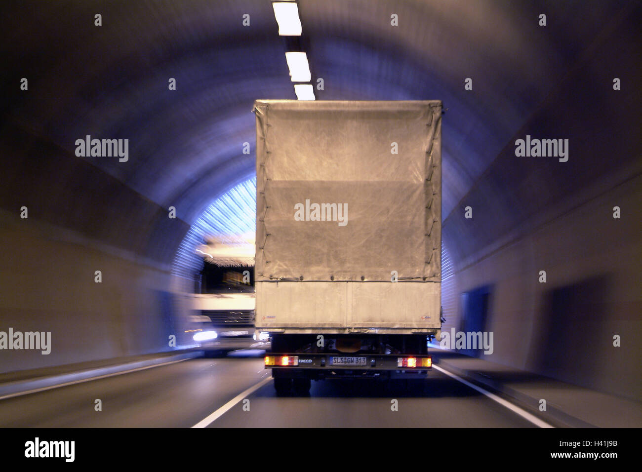 Tunnel, lighting, traffic, truck, two-way traffic, underpass, road ...