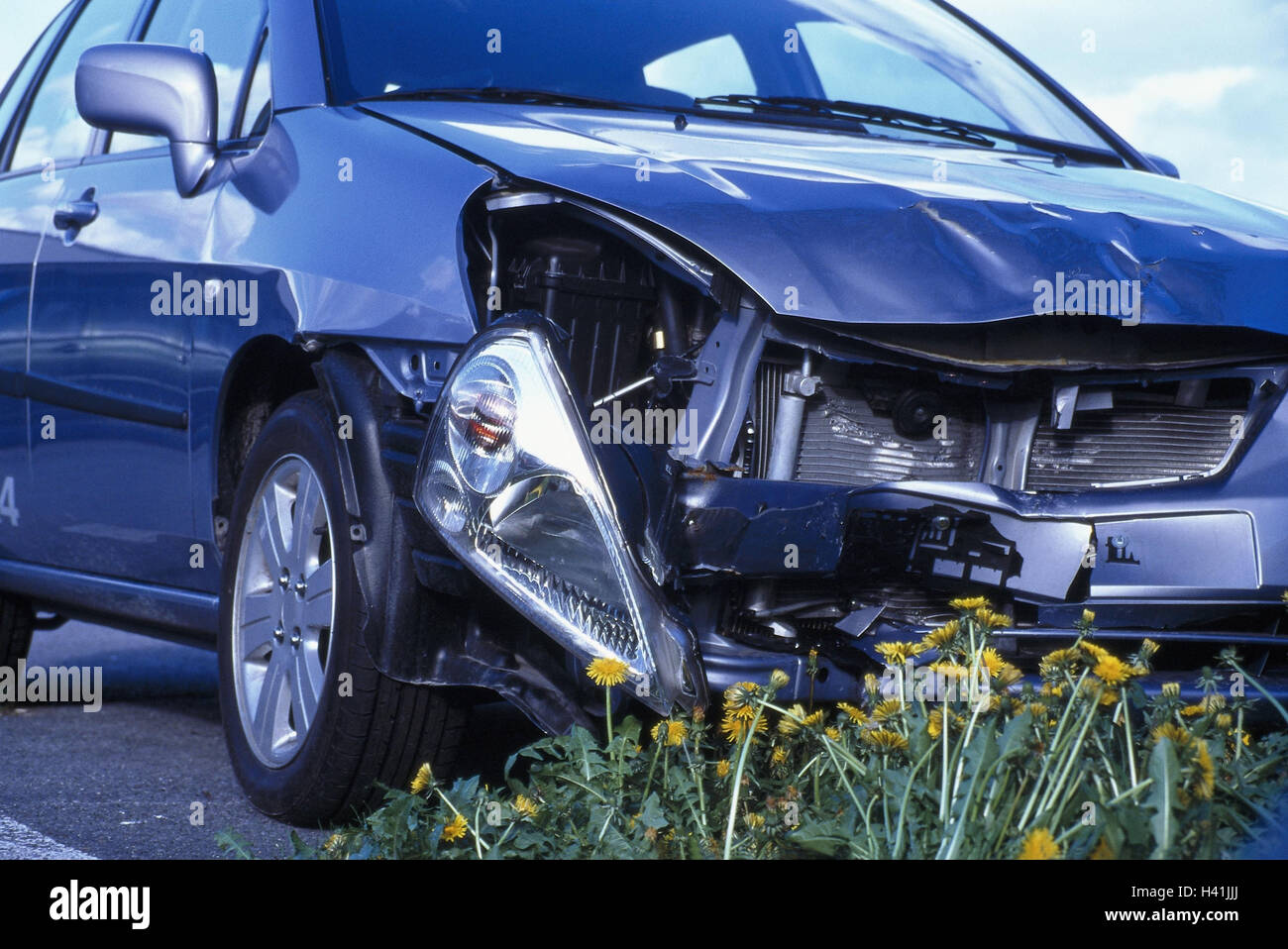 Traffic Accident Car Damage To The Bodywork Summer Roadside traffic-accident-car-damage-to-the-bodywork-summer-roadside
