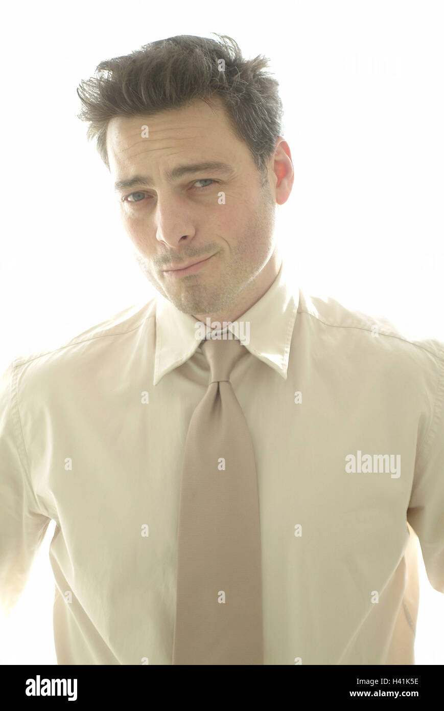 Man, three-day beard, doubtful, portrait, man's portrait, 30-40 years ...