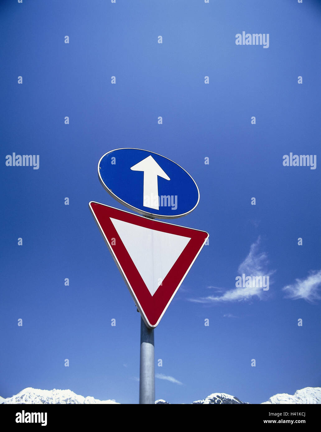 Traffic signs, attention, direction arrow, product photography, signs ...