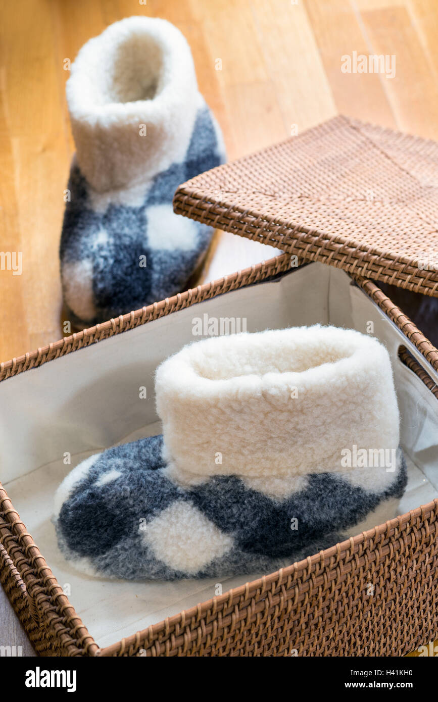 Basket and slippers hi-res stock photography and images - Alamy