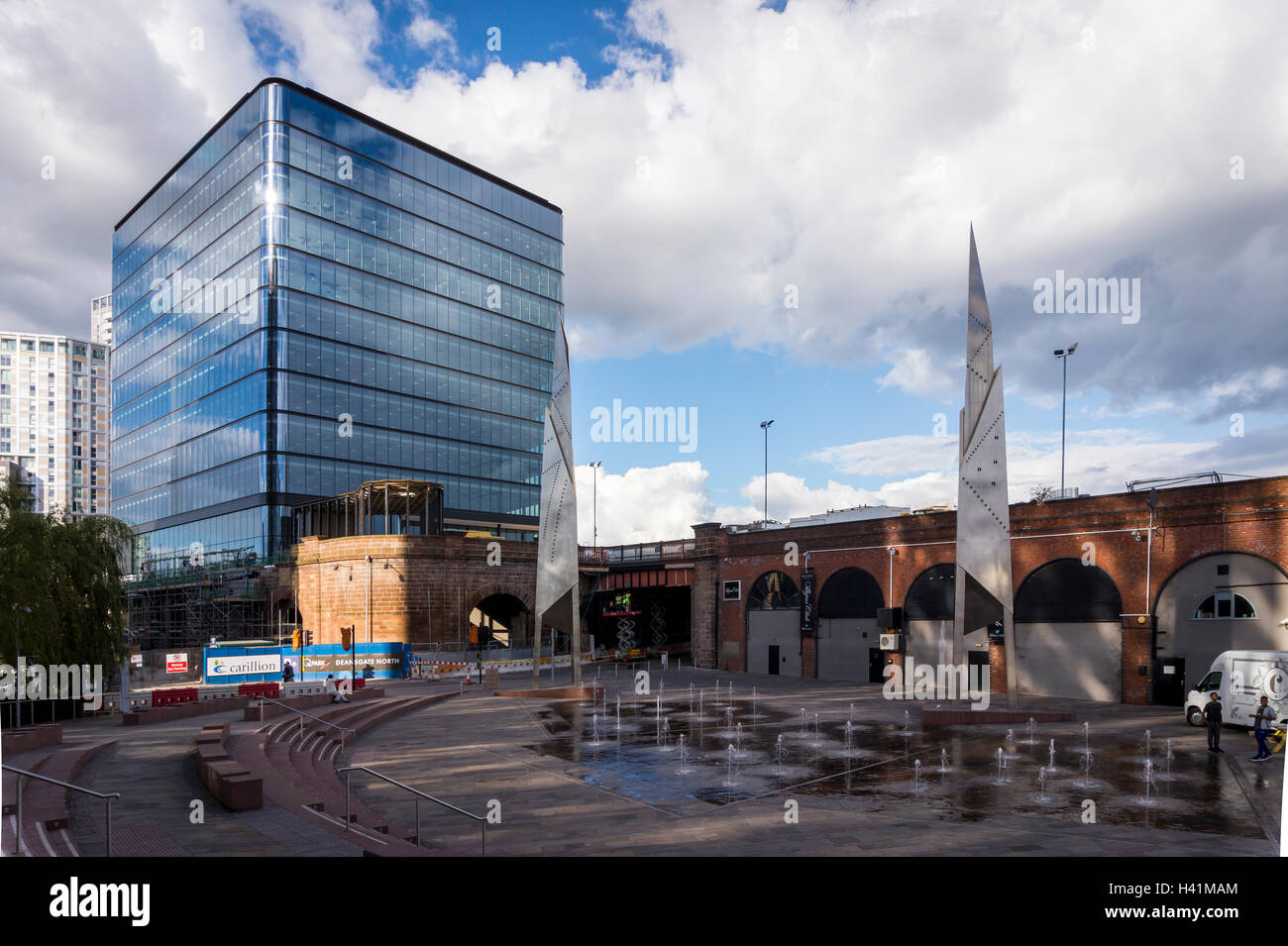 Embankment Development under construction in Manchester Stock Photo - Alamy