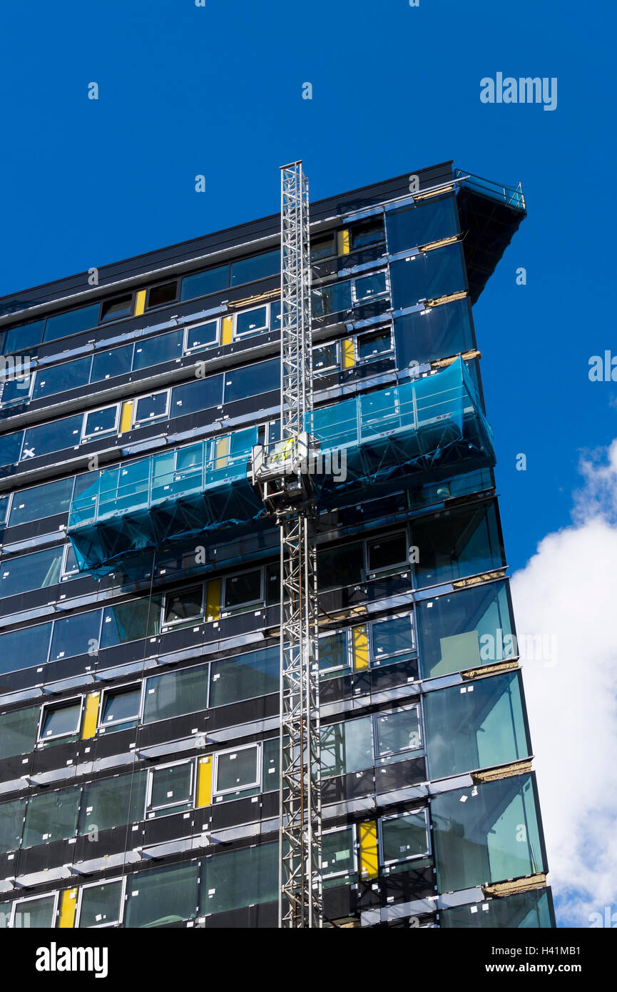 Construction work on CitySuites Manchester apartments Stock Photo - Alamy