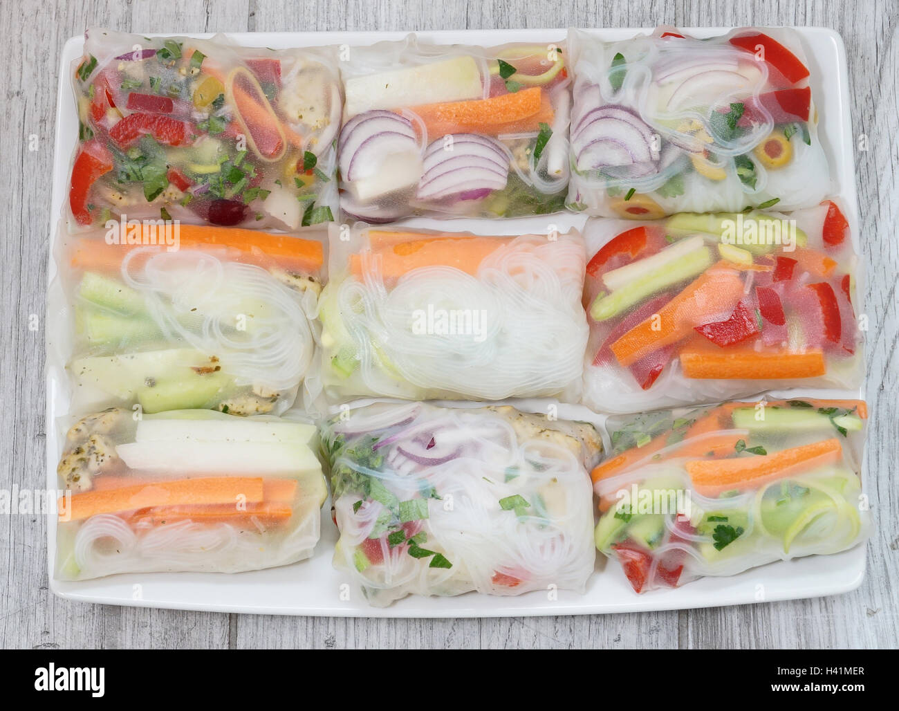 Vegetables spring rolls hi-res stock photography and images - Alamy