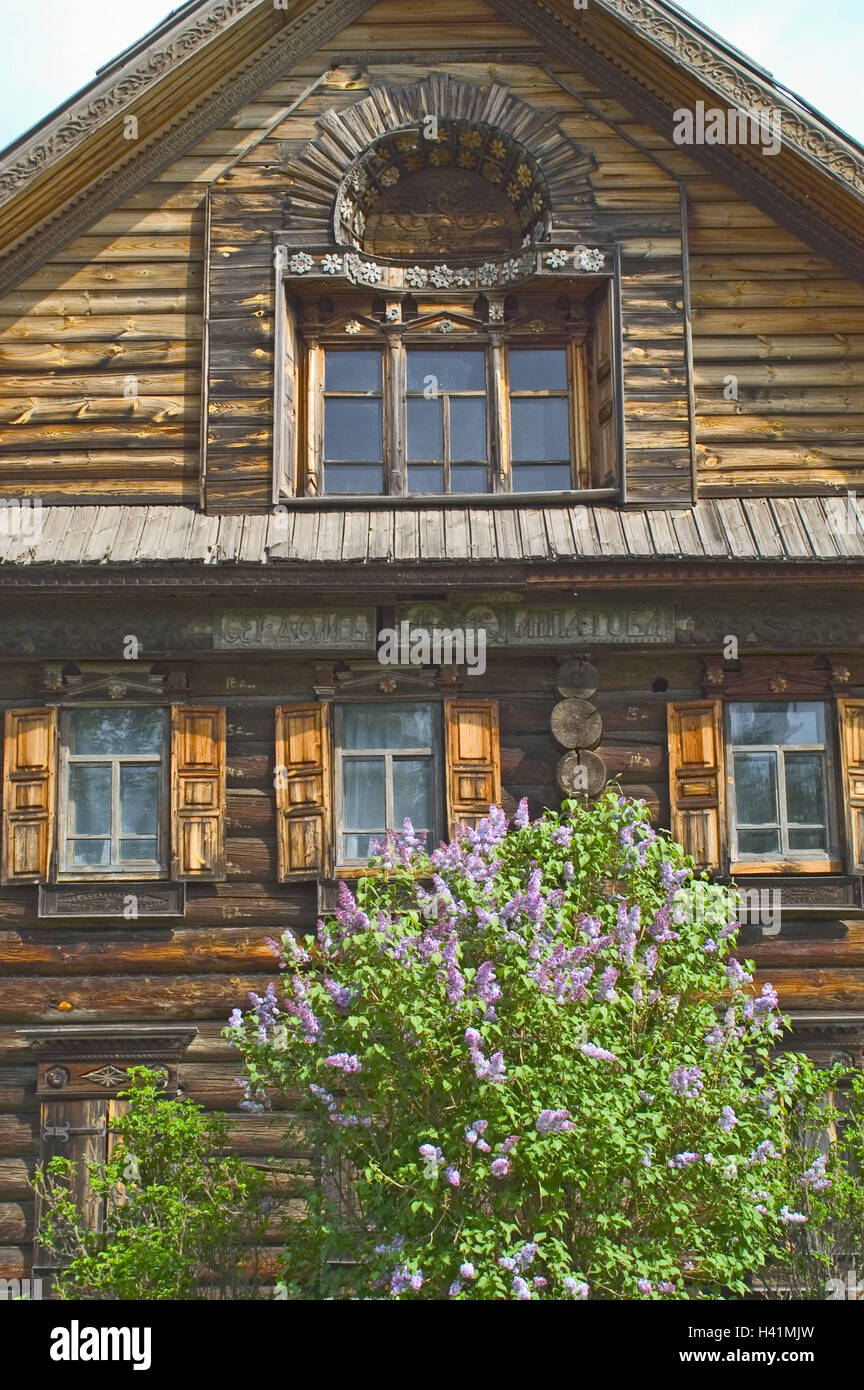 Russia, Kostroma, open-air museum for, timber-frame construction art ...