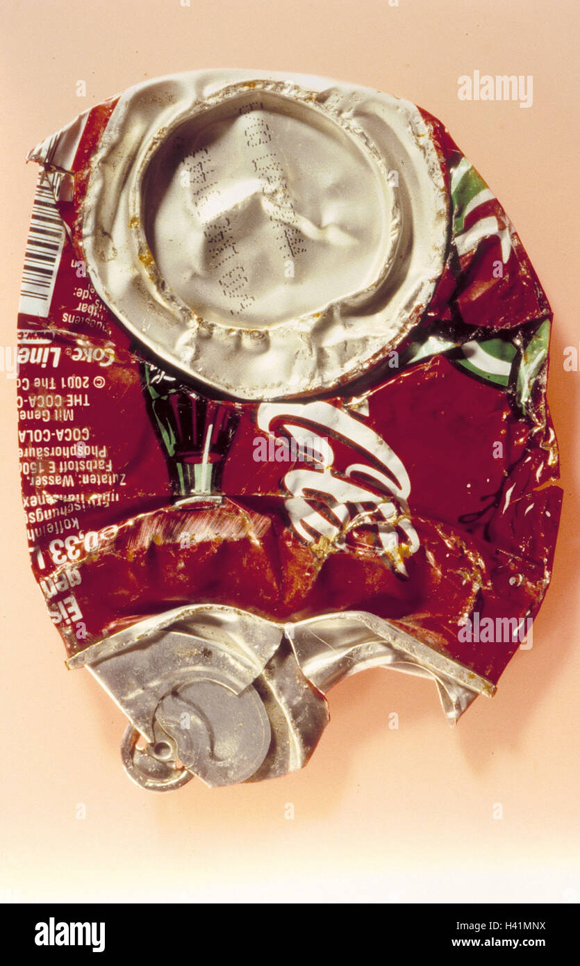 Recycling, drinks can, pressed, tin, aluminium tin, aluminium tin ...