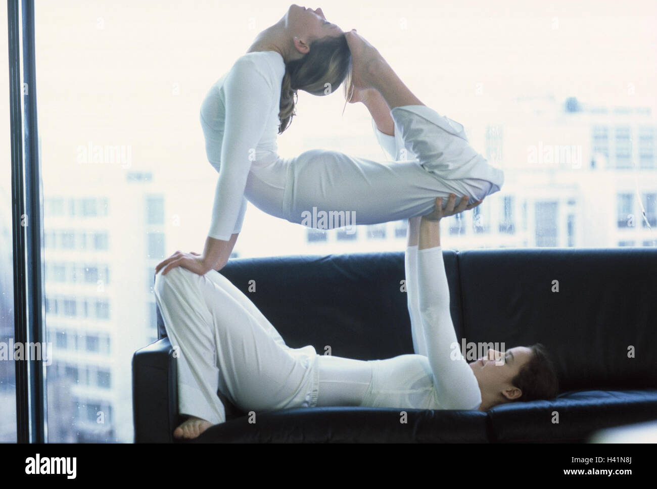 Sofa, women, St. art, balance, training, detail, acrobatics, gymnasts ...