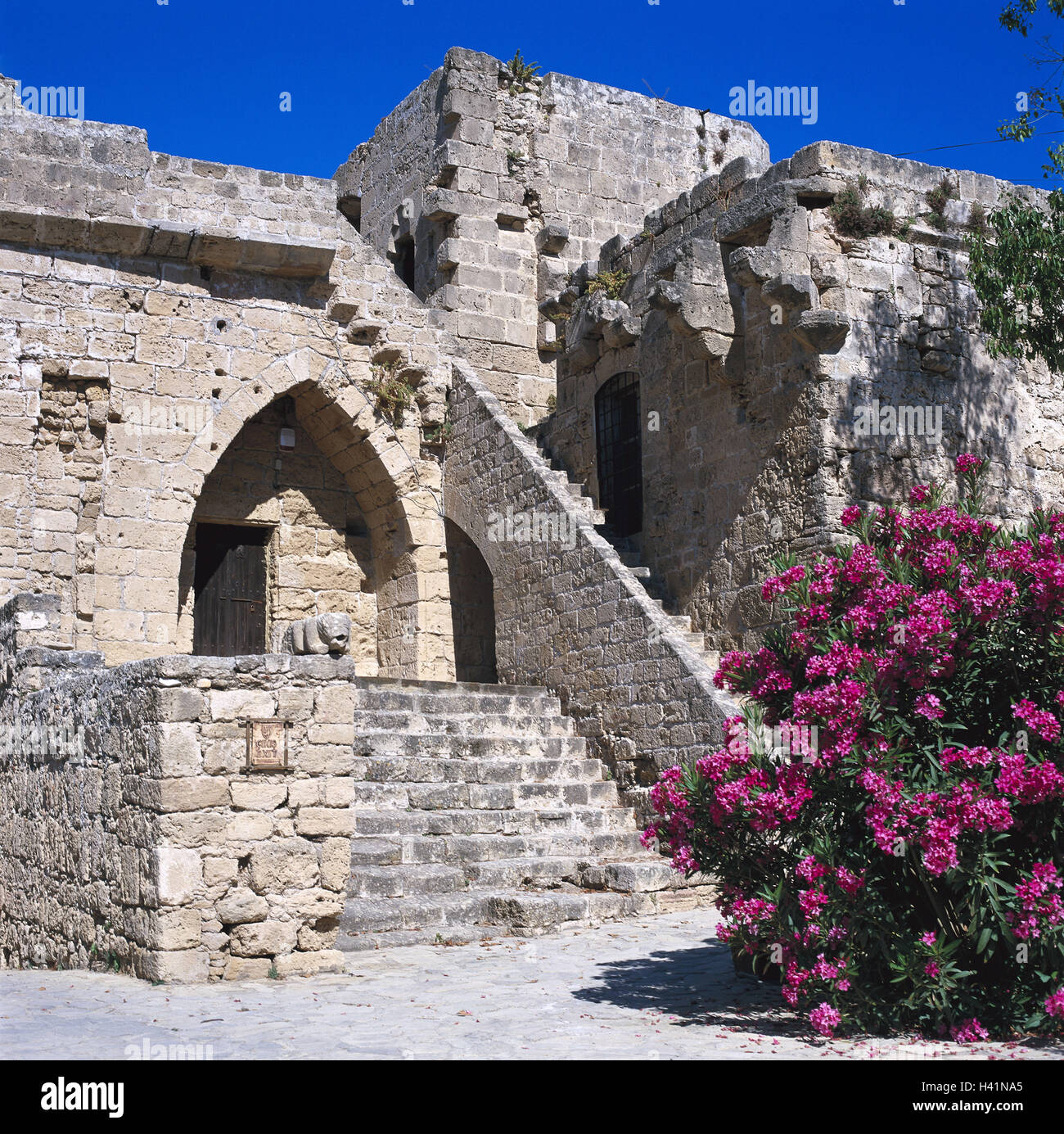 Cyprus, in Turkish, Girne, castle ruin, Europe, the Mediterranean Sea ...