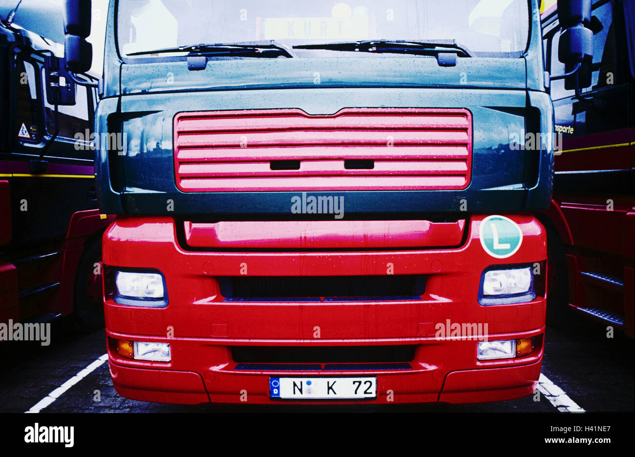 Trucks, front view, detail, economy, traffic, truck, transport ...