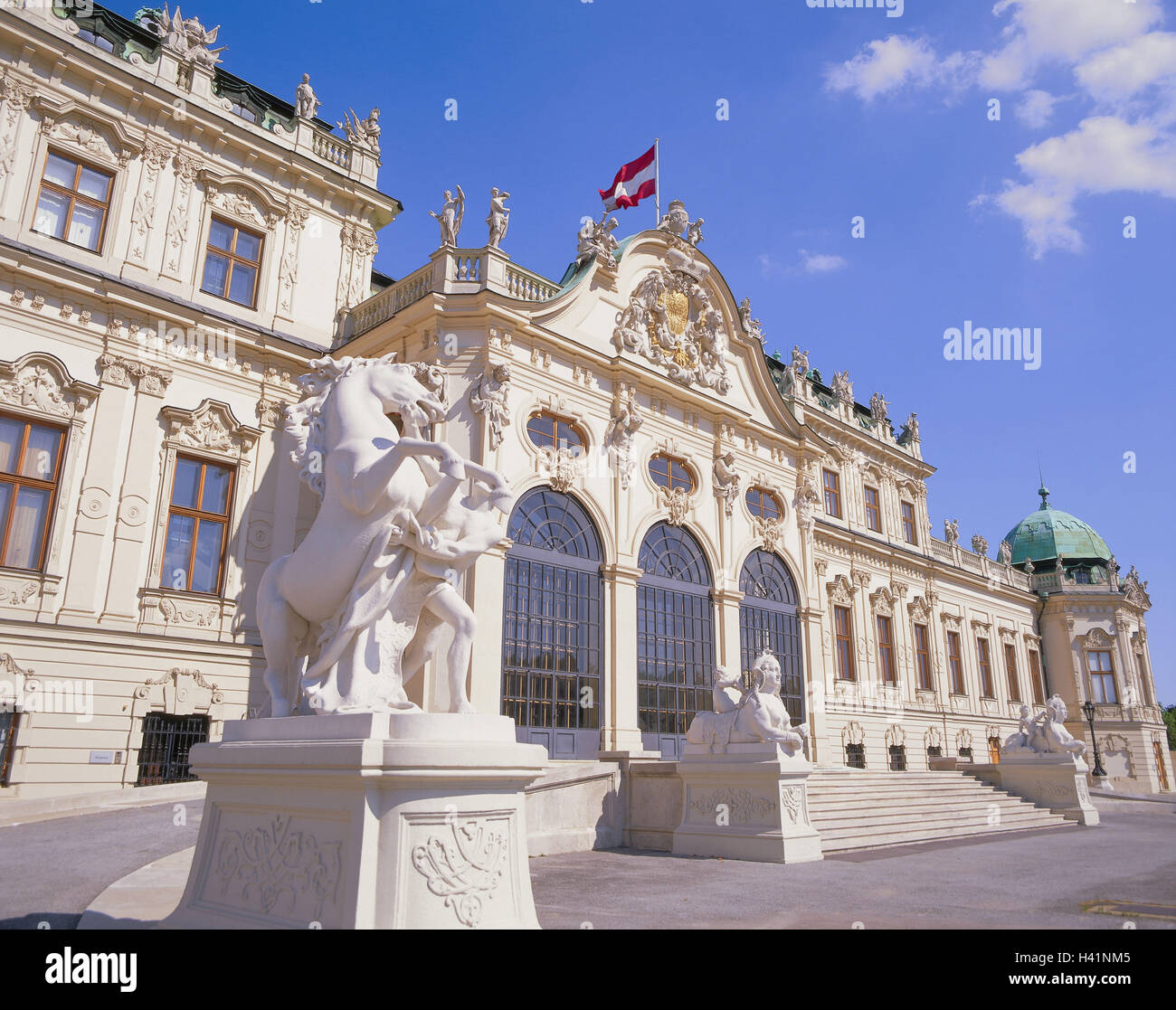 Austria, Vienna, castle Belvedere, facade, input range, Europe, street ...