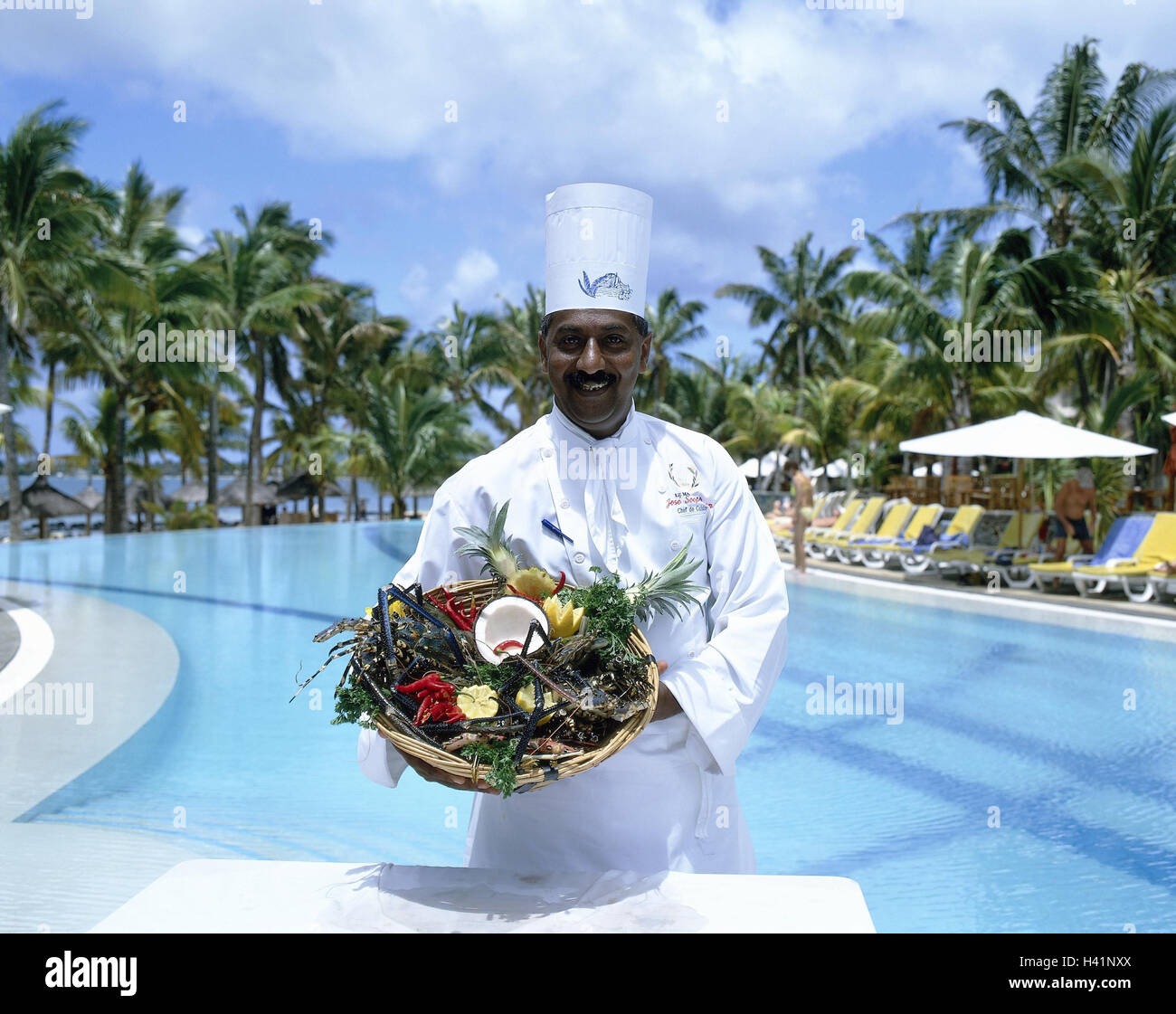 Mauritius, swimming pool, cook, specialities, sea animals, present no ...