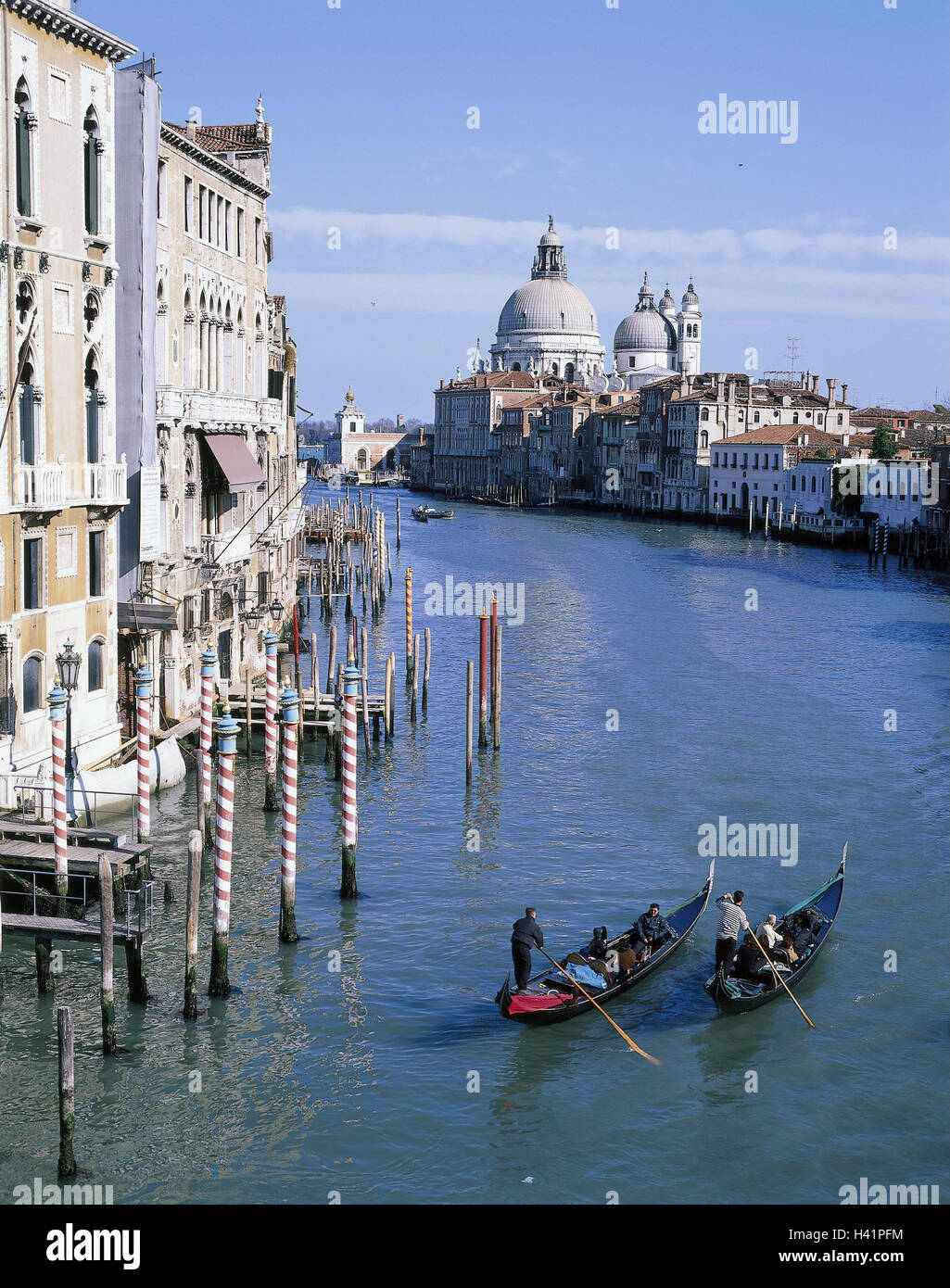 Italy, Venice, Canale grandee, Santa Maria della salutes, view, Europe ...