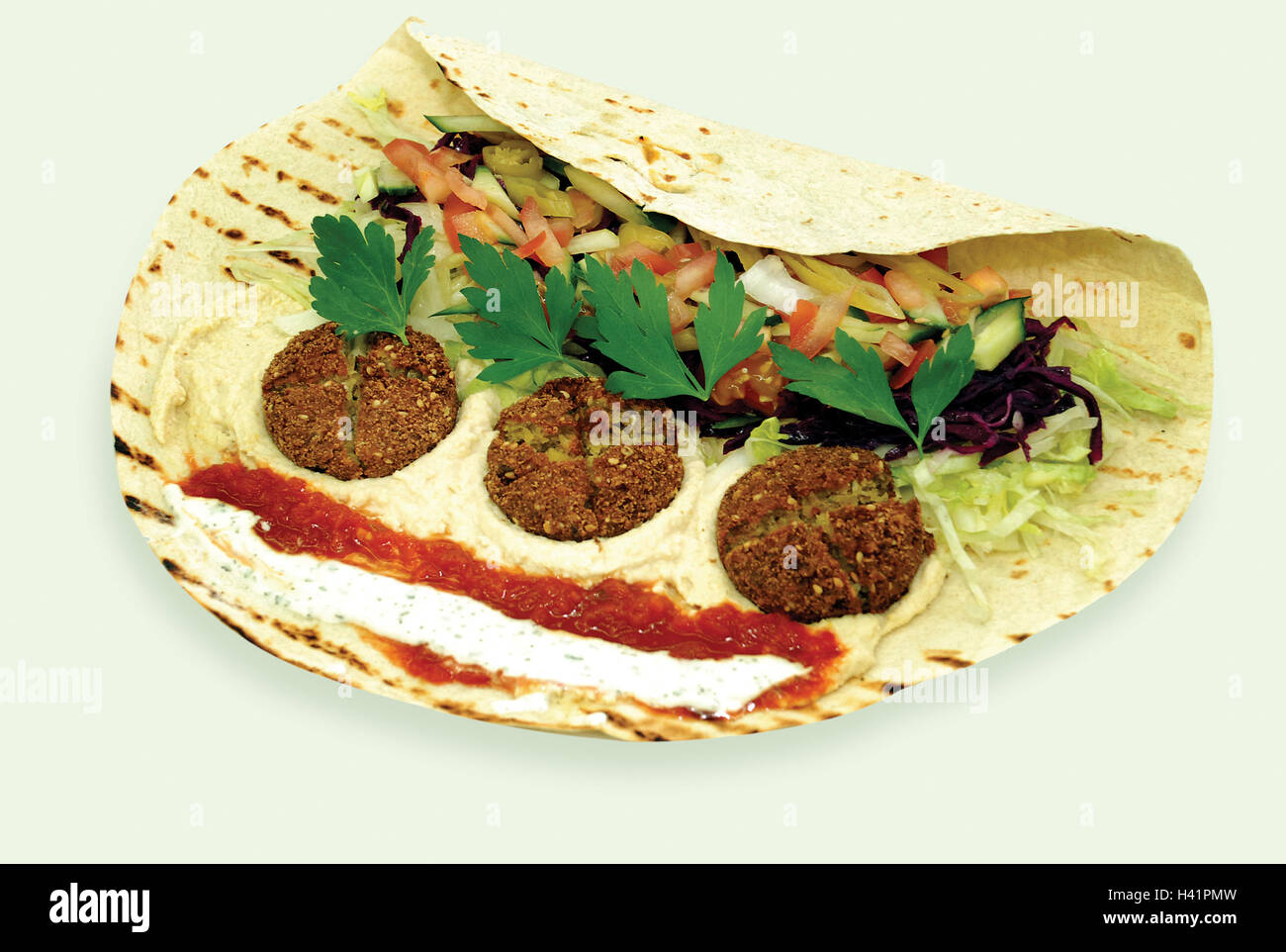 Falafel Wrap / Falafel dürüm Stock Photo - Alamy