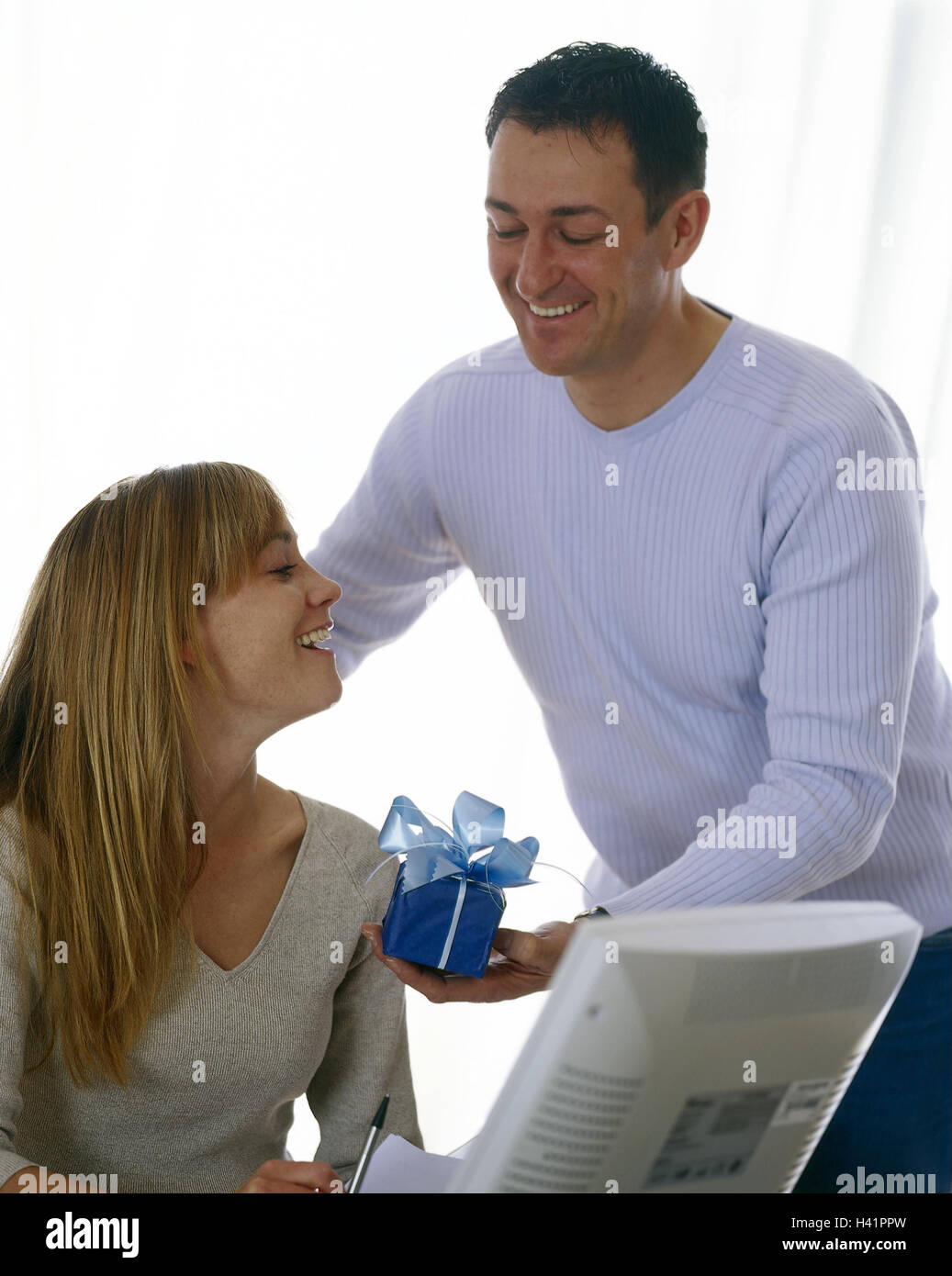 Office, man, woman, present, overabundant business, colleague ...