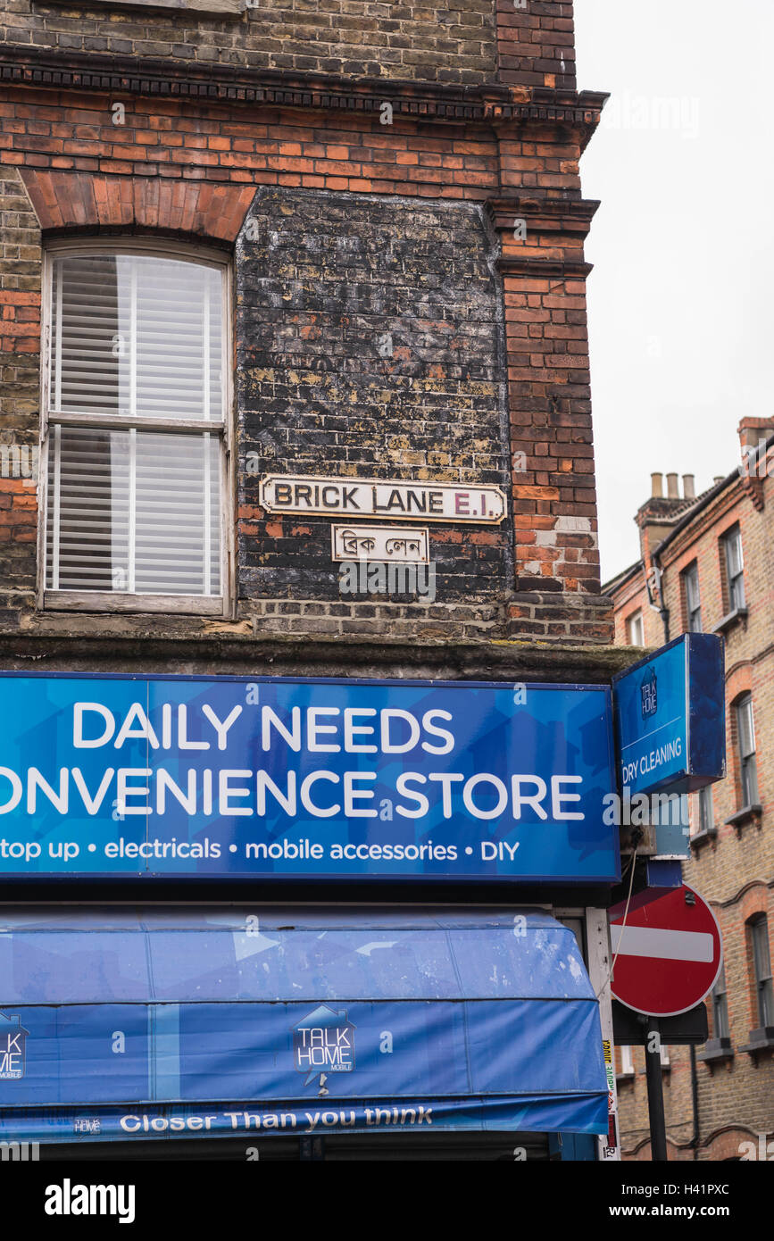 Brick lane street sign london e1 hi-res stock photography and images ...