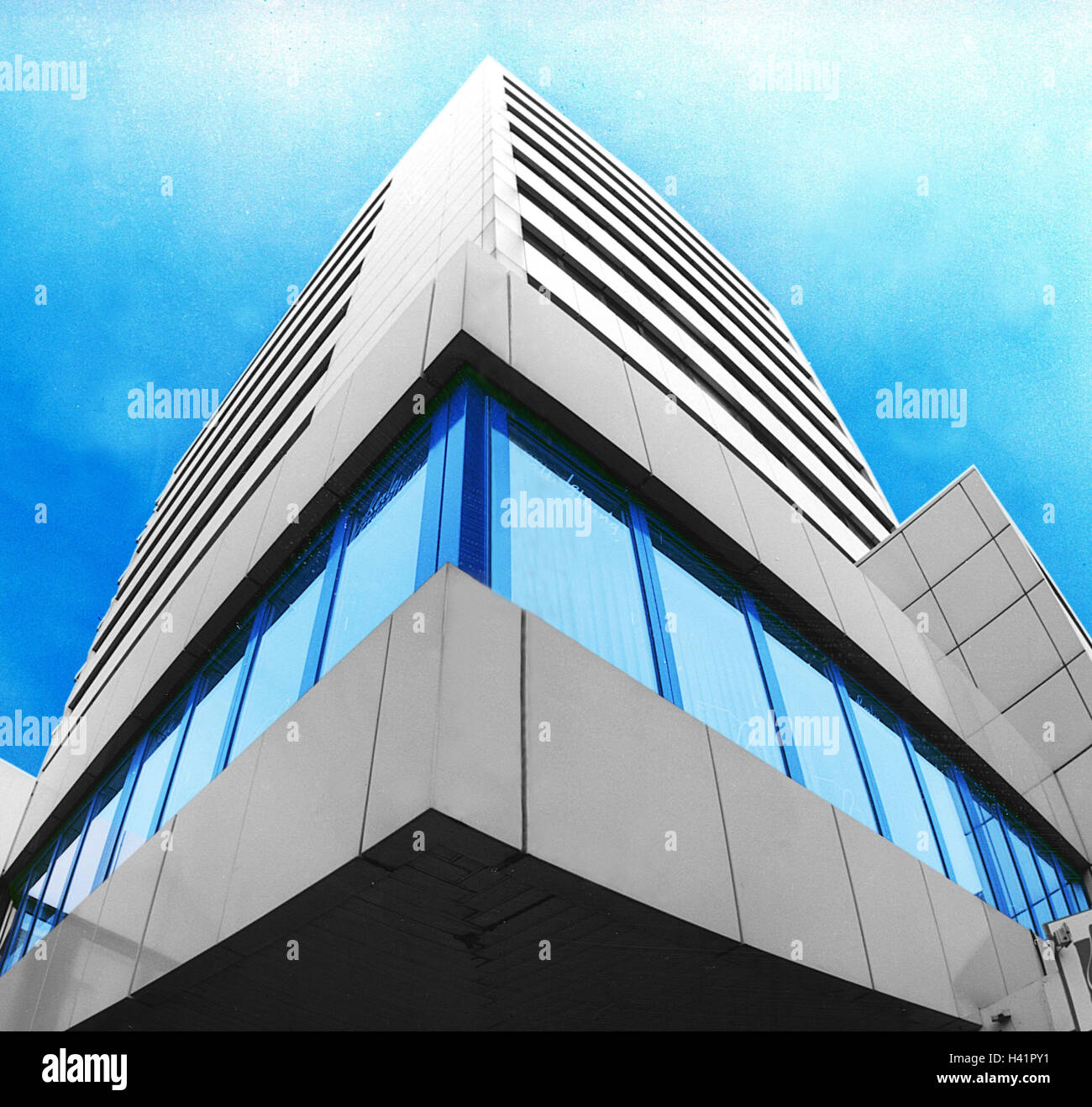 High-rise office block, detail, facade, high rise, tower block ...