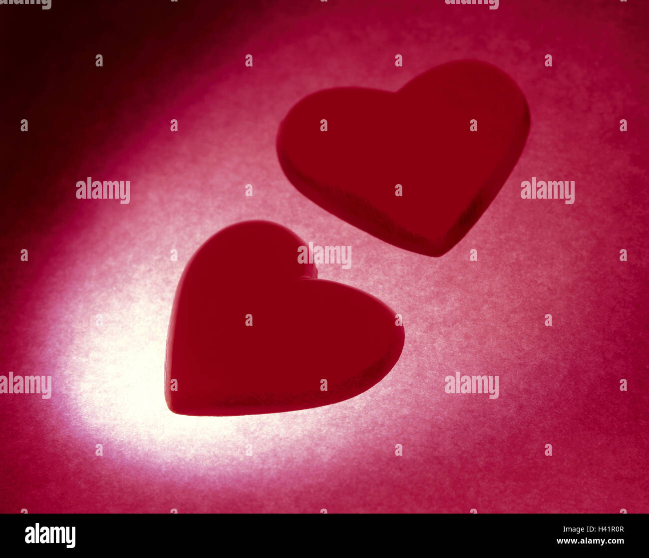 Hearts, two, red, icon, love, feelings, partnership, Still life ...