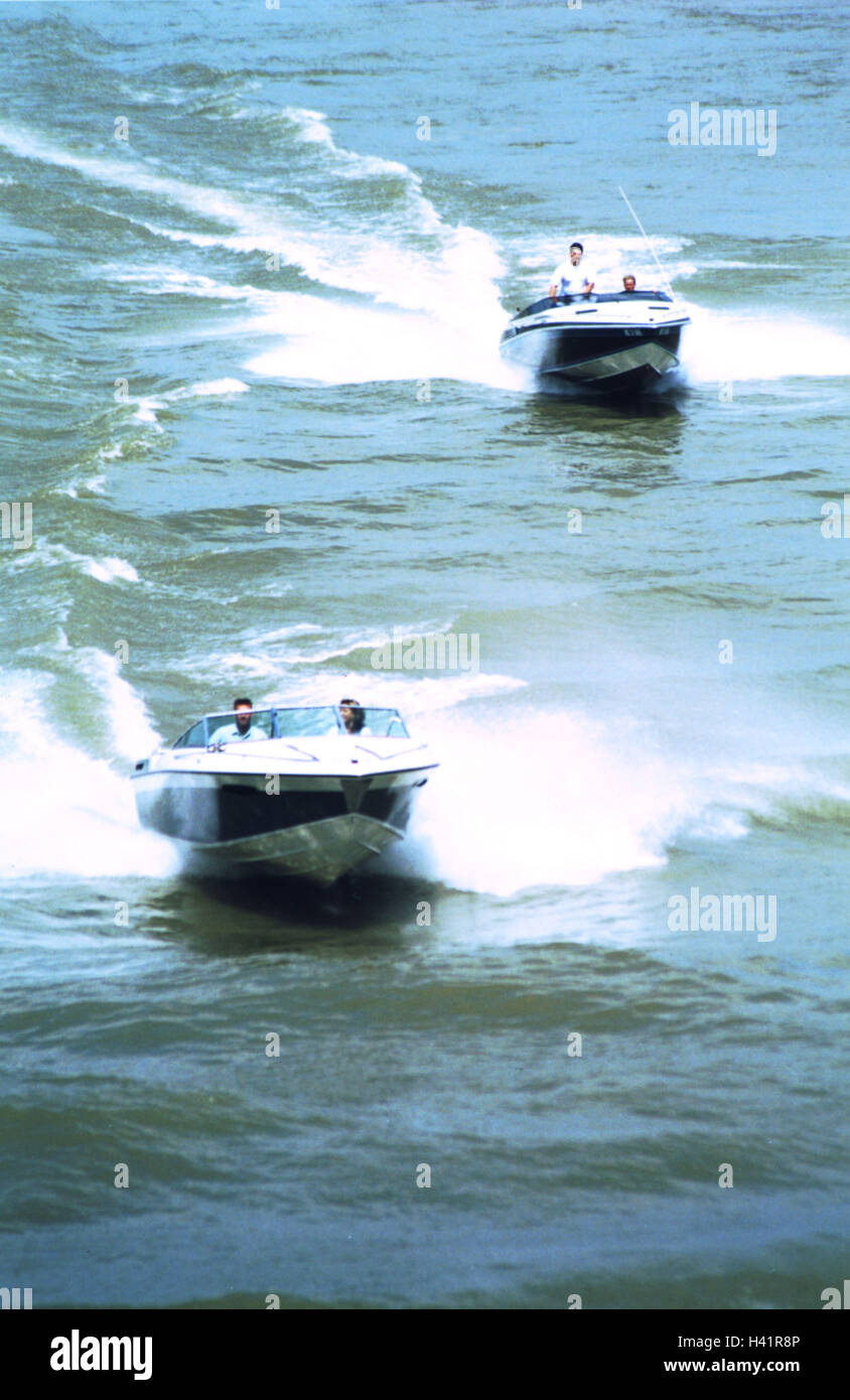 Sea, motorboats, water sport, boat race, event, race, boots, two ...