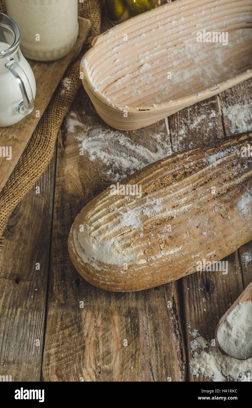 Sourdough bread with beer, delicious and very simple bread Stock Photo ...