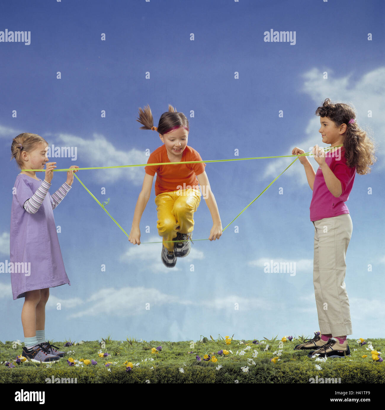 Elastic game children High Resolution Stock Photography and Images - Alamy
