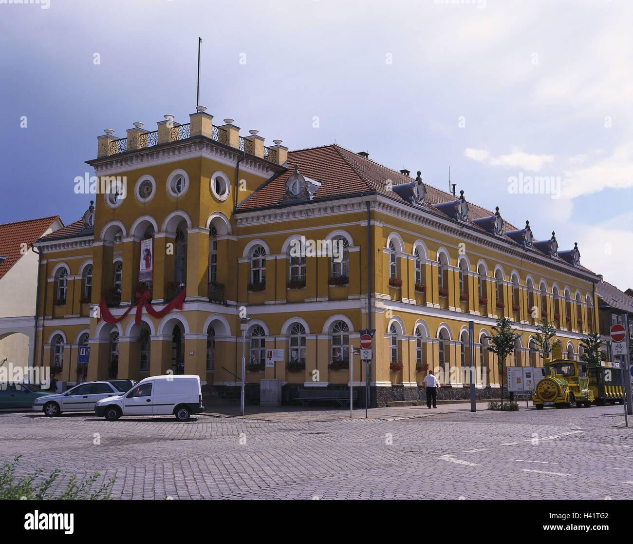 Germany, Mecklenburg-West Pomerania, Neustrelitz, city hall, Europe, district Mecklenburg ...