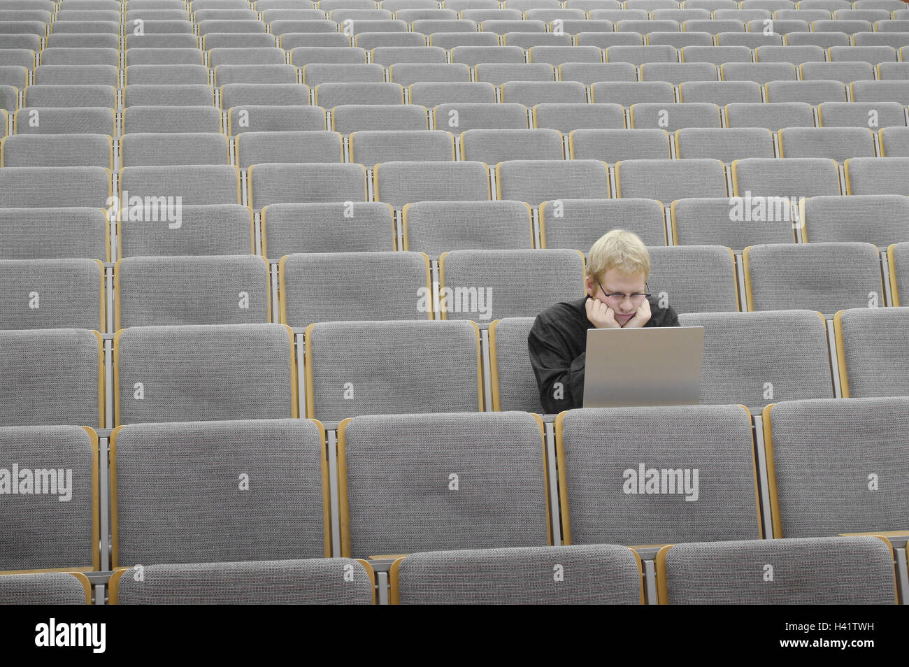 Auditorium, student, laptop, desperation, university, education, study ...