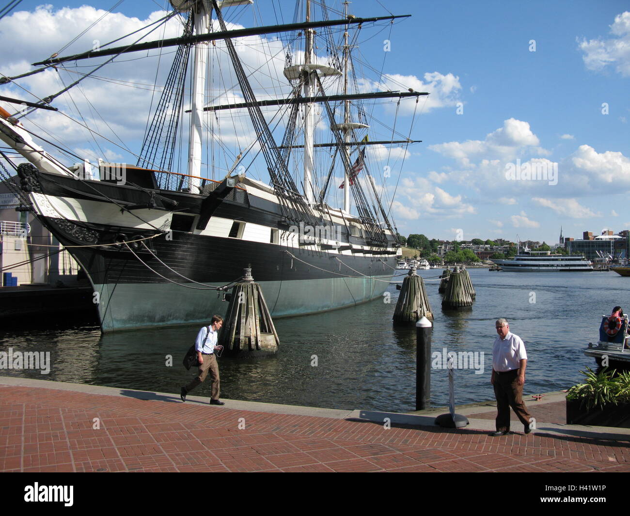 USS Constellation Baltimore Harbour Stock Photo - Alamy