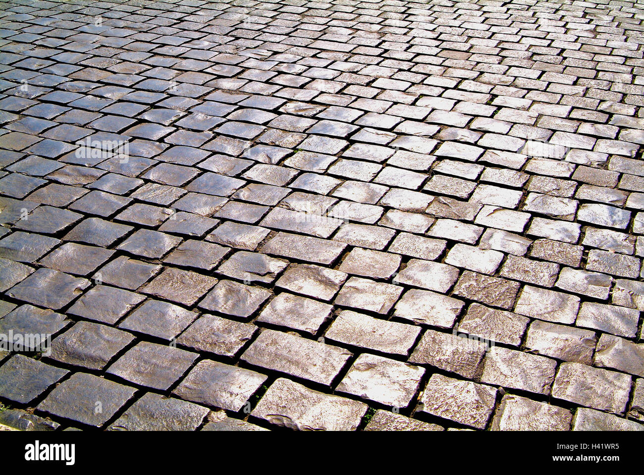 Cobblestones, detail, Stones, pavingstones, quadrilateral, rows, stone ...