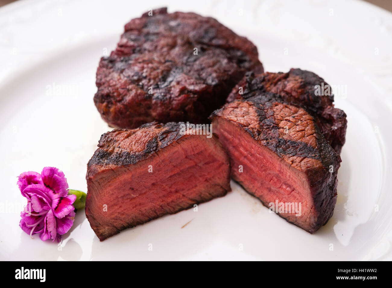 Filet mignon meal Stock Photo - Alamy