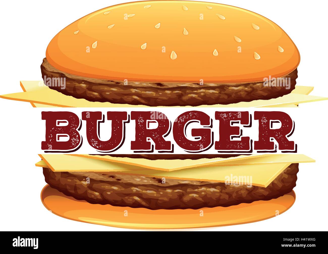 Font design word burger illustration hi-res stock photography and ...