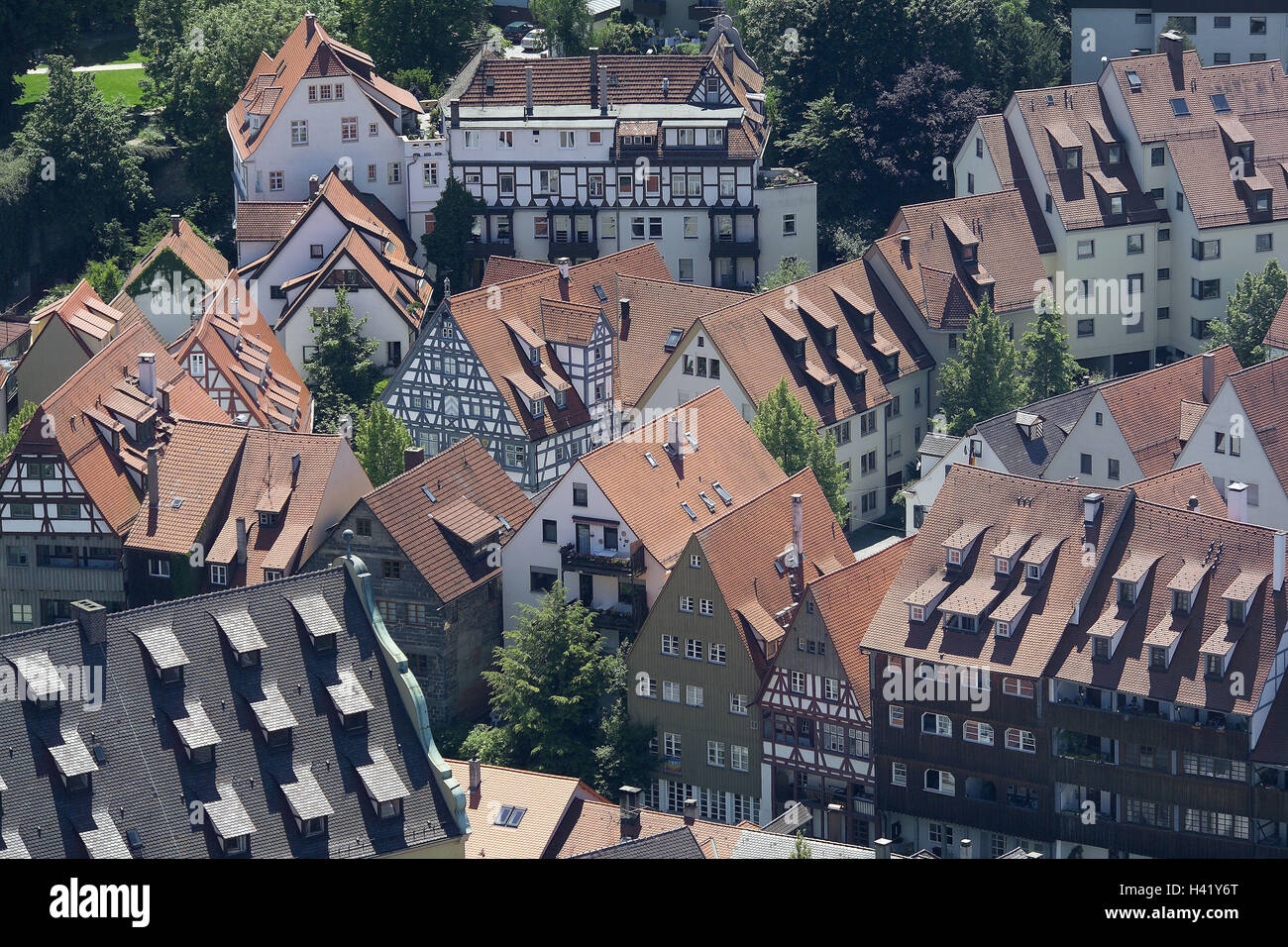Germany, Baden-Wurttemberg, Ulm, Old Town, overview, detail, Europe ...