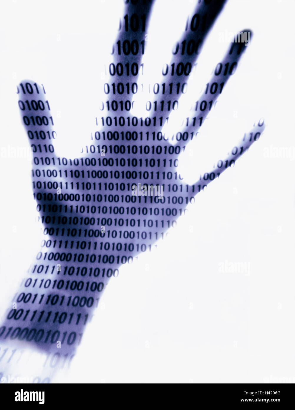 Binary code hand Stock Photo - Alamy